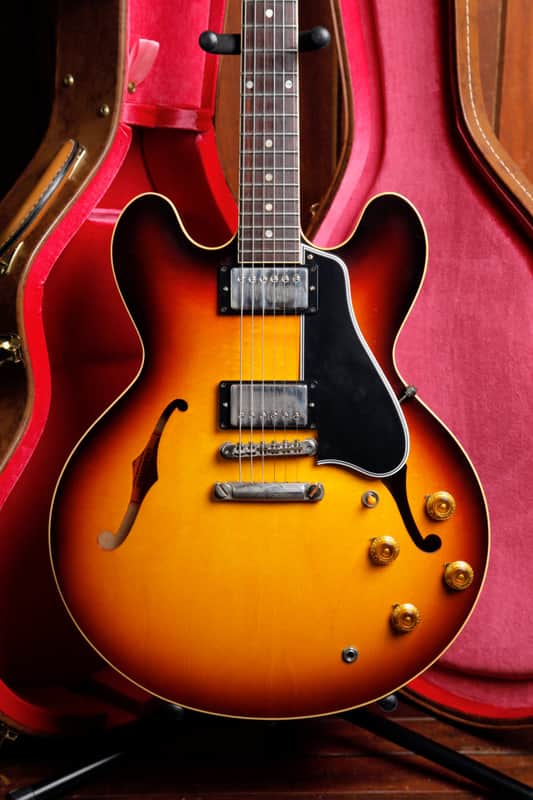 Gibson Custom 1959 ES-335 Vintage Burst VOS Semi-Hollow | Reverb