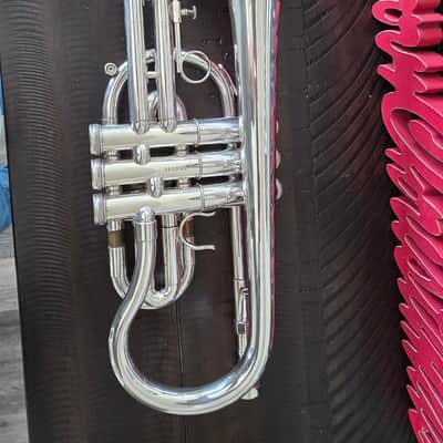 Getzen Eterna II Bb cornet - Silver Plate | Reverb