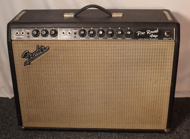 Fender Black Panel Pro Reverb Amp Blackface 2x12" Tube Guitar | Reverb