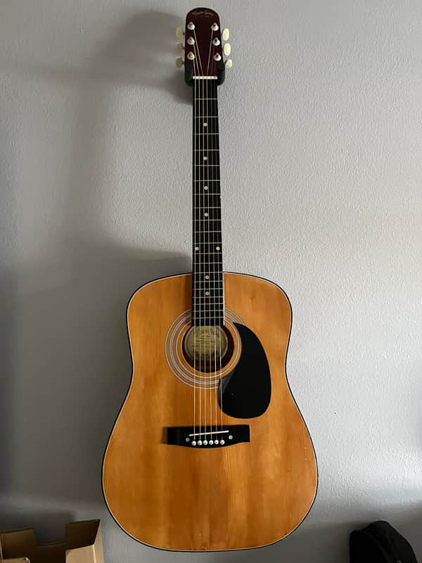 Hondo H-110 Dreadnought Acoustic Guitar - Natural | Reverb