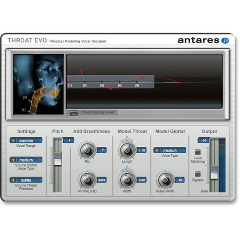 Antares Audio Technologies Throat Physical Modeling Vocal | Reverb