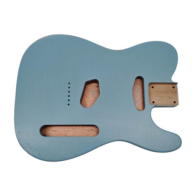 Relic Tele Daphne blue alder guitar body | Reverb Canada