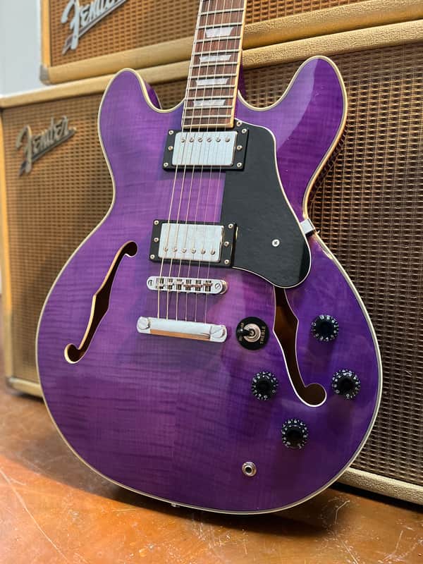 Firefly 338 Semi Hollow Body Electric Guitar - Transparent | Reverb