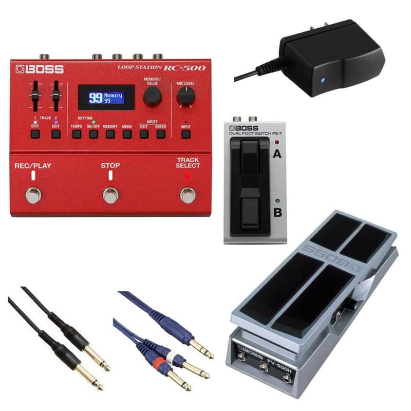 BOSS RC-500 Loop Station Guitar Looper with FS-7 FV-500H Set | Reverb