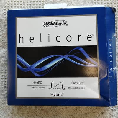 D'Addario Helicore 3/4 Hybrid Bass Strings - Medium Tension | Reverb