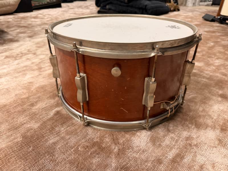 USED WFL 7 X 15 SNARE DRUM MAHOGANY SHELL; MAPLE RE-RINGS | Reverb