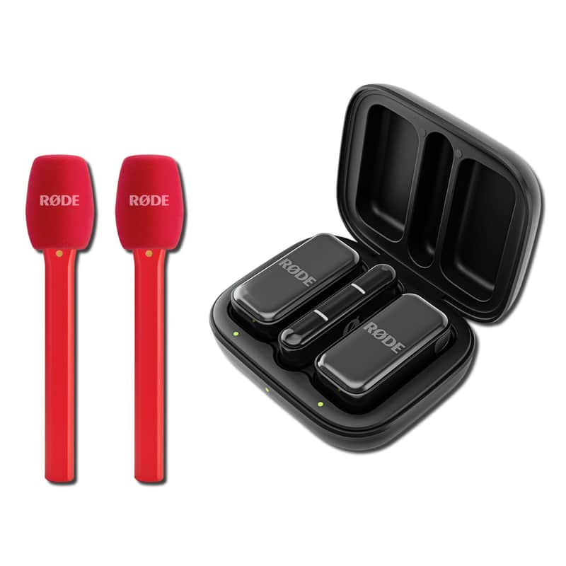 Rode Wireless Micro Microphone Kit (USB-C, Black) with 2x Red | Reverb