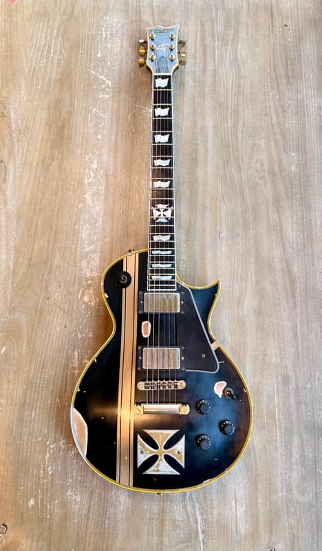 ESP Iron Cross James Hetfield Signature 2009 Distressed Black | Reverb