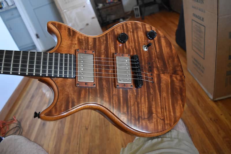 Joe Corelli Custom Koa Double cut, USA made Boutique | Reverb