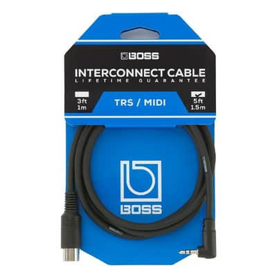 Boss BMIDI-5-35 3.5mm TRS Right-Angled Mini-Jack Plug To | Reverb UK
