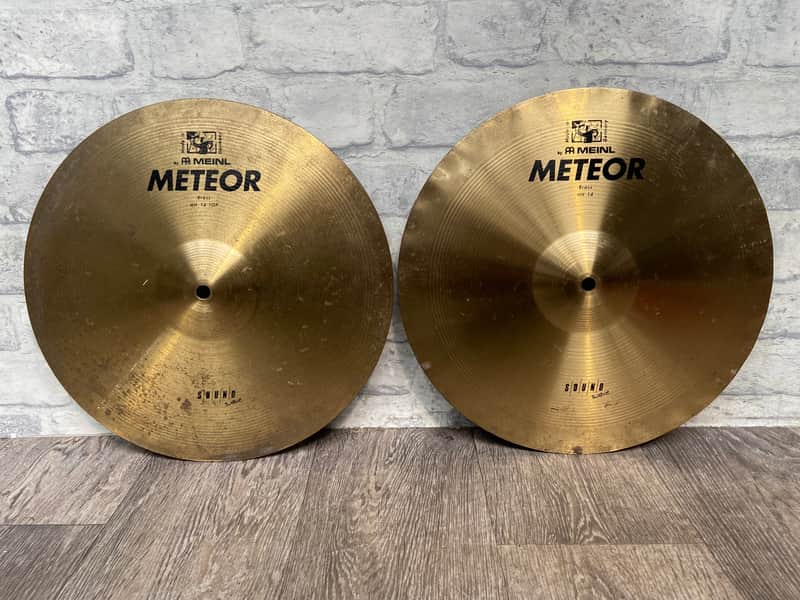 Meinl Meteor Brass Sound Wave 14”/36cm Hi Hat Cymbals (Pair) | Reverb
