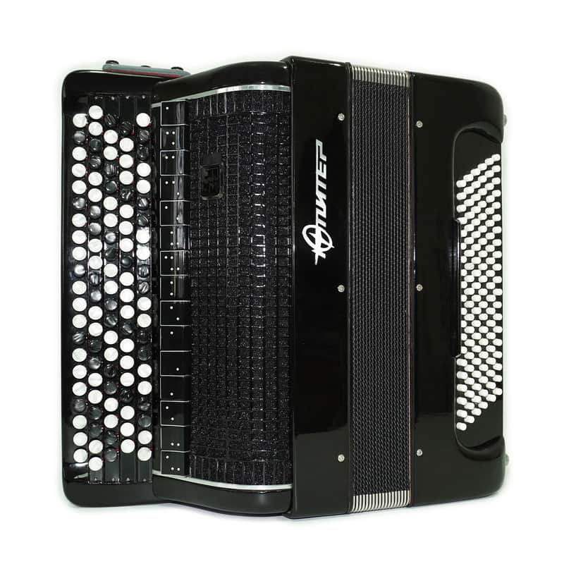Jupiter Lux Button Accordion 120 Bass 5 Row Concert Bayan B | Reverb