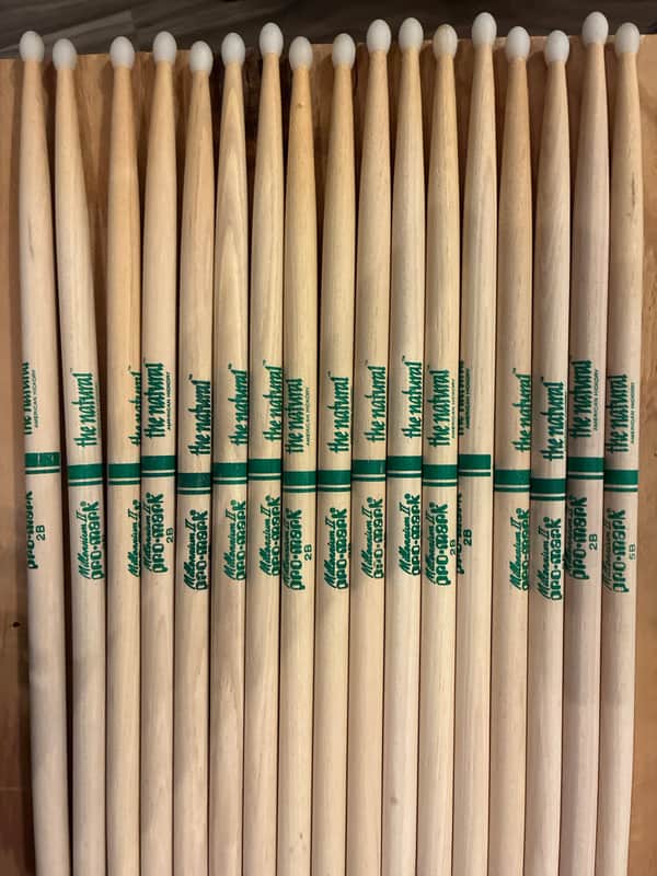 Pro-Mark 2B Natural Nylon Tip Sticks 2024 - Natural | Reverb