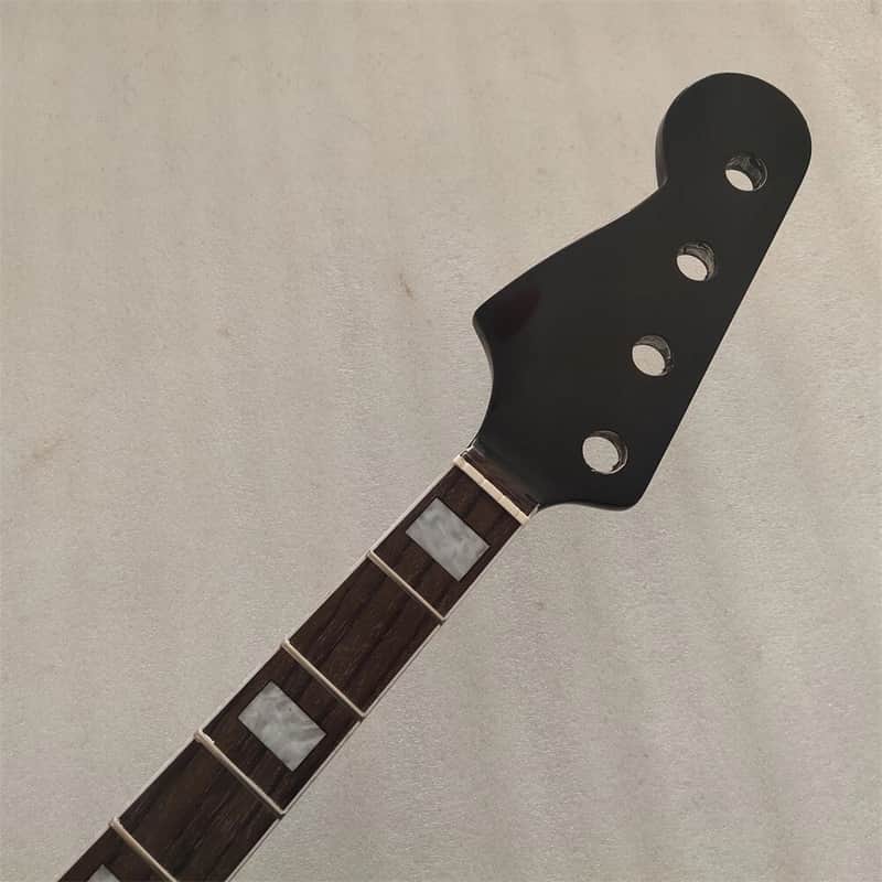 Black Reversed Headstock 4 String Jazz Bass Style Maple Neck, | Reverb