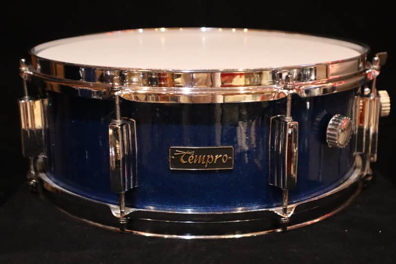 TEMPRO (Pearl) MIJ Blue Sparkle 5x14 Snare Drum | Reverb