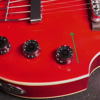 Hofner HI-459-PE-RD Beatle 6 String Electric Guitar Violin | Reverb