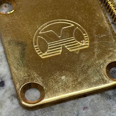 Hondo Neck Plate & Screws - Gold | Reverb