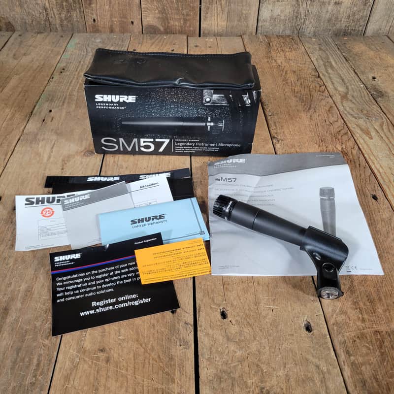 Shure SM57-LC Mic in box | Reverb