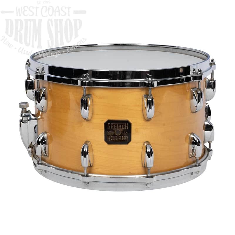 Used Gretsch 8x14 1980s Square Badge Snare Drum Maple | Reverb