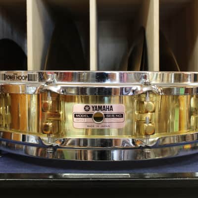 1990s Yamaha 3.5x14 SD493 Brass Snare Drum | Reverb