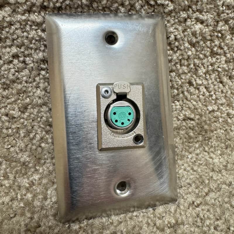 Switchcraft 5-Pin Female XLR Single Gang Stainless Wall Plate | Reverb