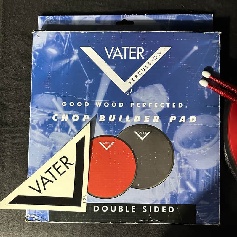 VATER ‘Chop Builder’ 12” Double Sided Pad w/ Sparkle Red 5A | Reverb