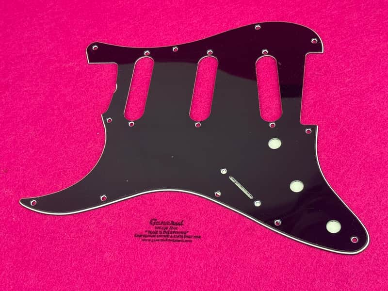 Montreux Japan Left-Handed Strat® Pickguard | 3-Ply Black / | Reverb