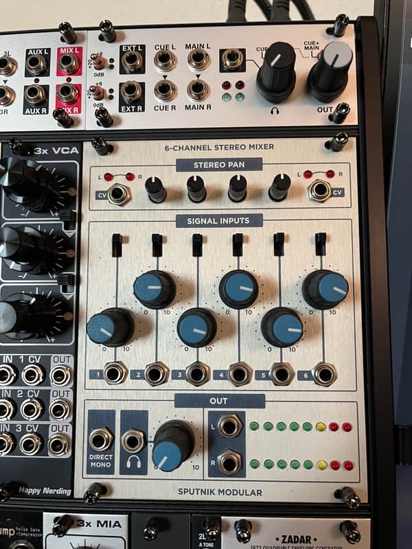 Sputnik Modular Stereo Mixer — 6-Channel Eurorack Stereo | Reverb
