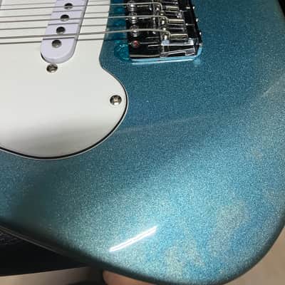 EDG guitars Bluesette 2025 - Aqua Metallic Sparkle Small body | Reverb