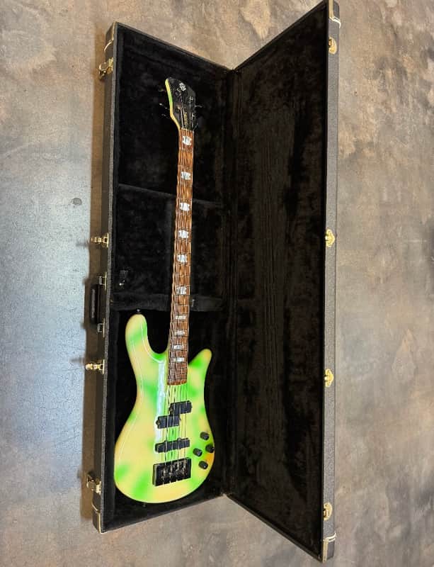 Spector Alec John Such AE Bass RARE 1989 - Green- Pink | Reverb