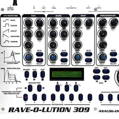Quasimidi 309 w/ Power Supply Rave-O-Lution Groovebox | Reverb