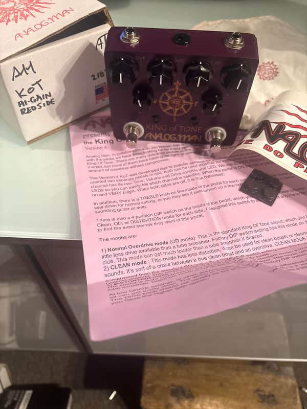 Analogman King of tone V4, red side, high gain optional 2022 | Reverb