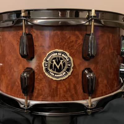Masters of Maple 7x14 Gum/Mahogany Shell Redwood Burlseye | Reverb