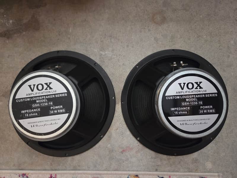 Pair – VOX Wharfedale GSH1230 16 ohm 12” Speakers (Celestion | Reverb