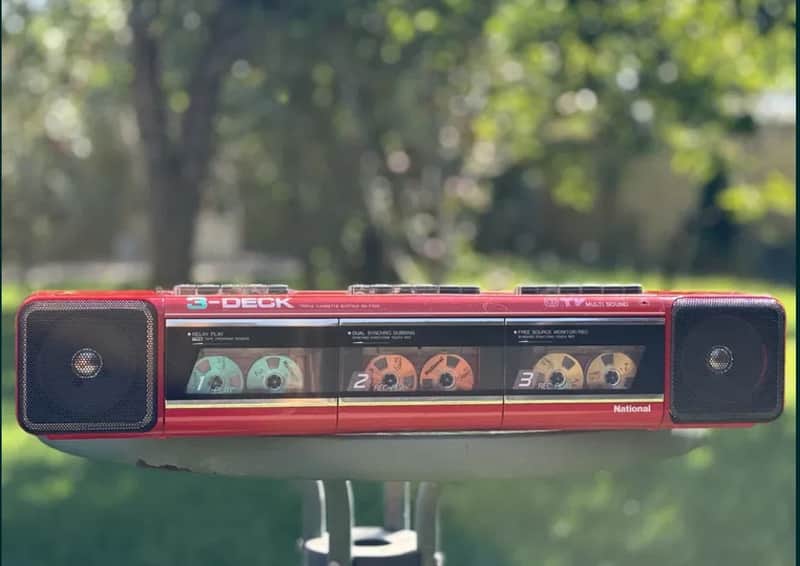 National RX-F333 Unique 3-Deck Vintage Cassette Deck Boombox | Reverb