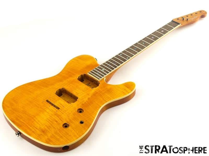 Fender Flame Maple Top Telecaster Tele BODY & NECK, FMT Set | Reverb