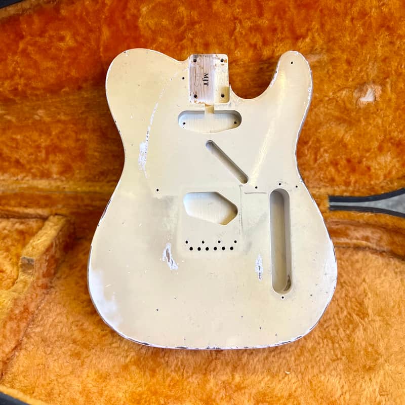MJT Relic telecaster guitar body -aged White tele | Reverb