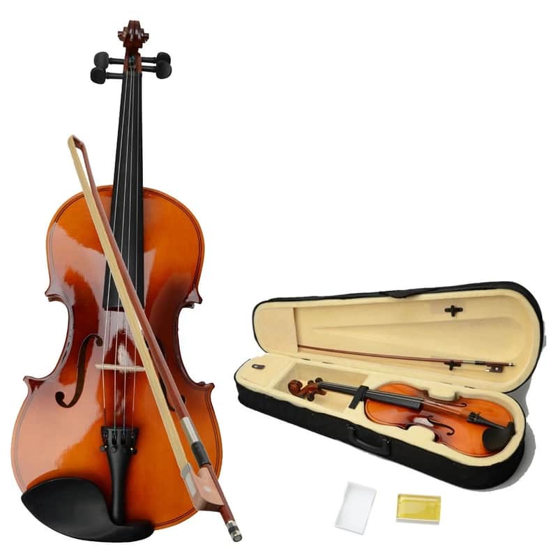 New 16 Inch Brown Adult Acoustic Viola with Case Rosin Bow | Reverb