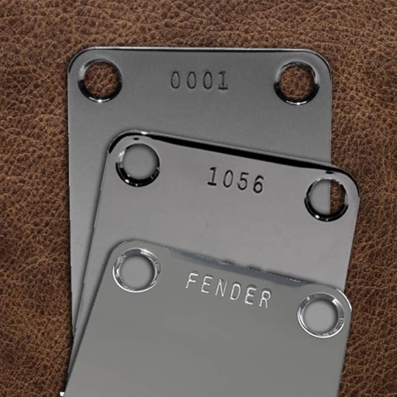 Custom Vintage Stamped Serial Number Neck Plate for | Reverb Australia