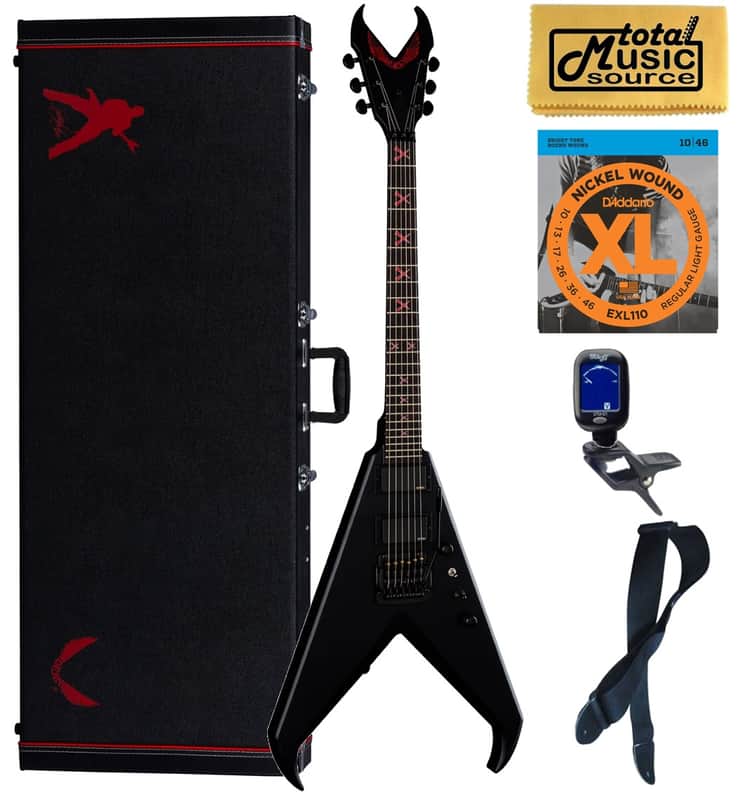 Dean Kerry King V Black Satin Electric Guitar with Case Black | Reverb