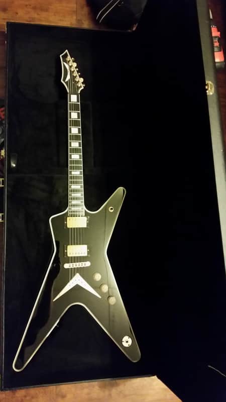 Dean USA Custom Shop ML Reverse inline 6 2014 Black & Gold | Reverb