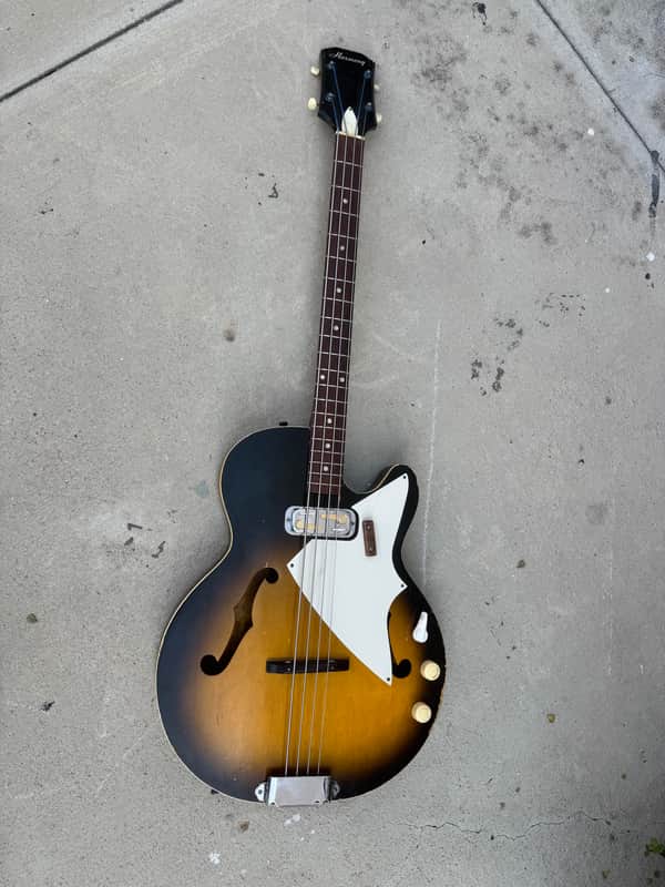 Harmony Silvertone Kay Bass H-22 1960S - Sunburst | Reverb