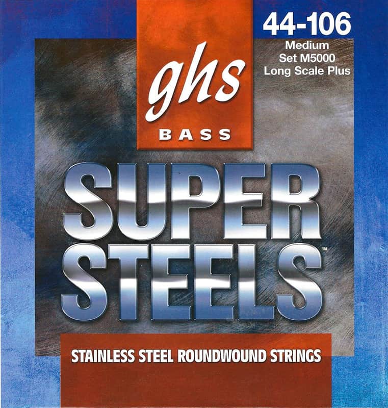 GHS Strings M5000 Super Steels Stainless Steel Bass Guitar | Reverb