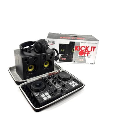 Used Hercules DJ Learning Kit MK2 DJ Mixer and Monitor Set | Reverb