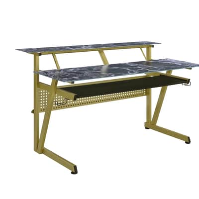 Tempered Glass Music Studio Workstation with Dual 4U Racks | | Reverb