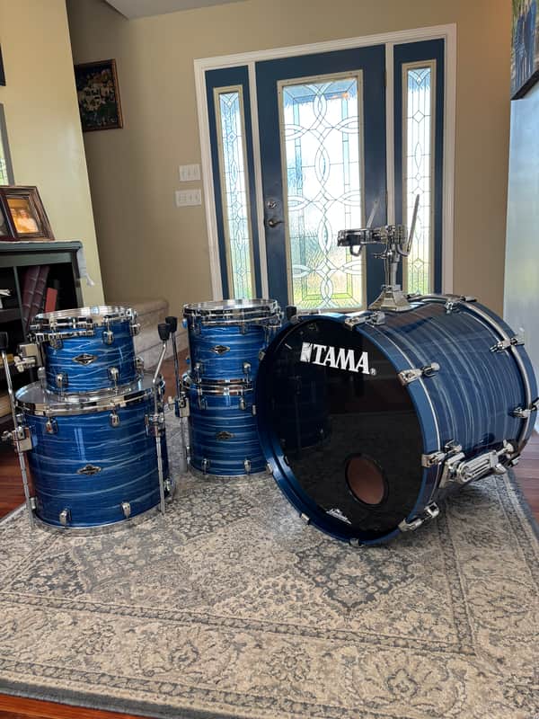 5 Piece Tama Starclassic Walnut Birch in Ocean Blue Ripple | Reverb