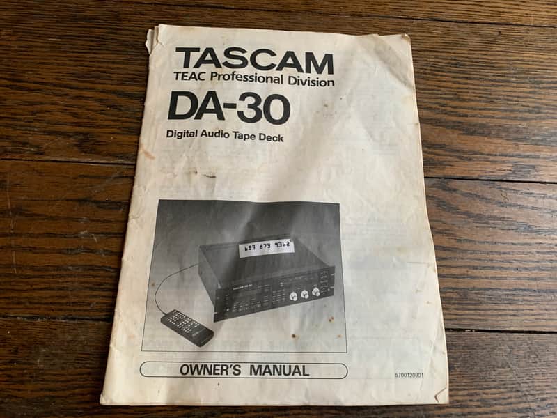 TASCAM DA- 30 DIGITAL AUDIO TAPE DECK MANUAL/ TECHNICAL | Reverb
