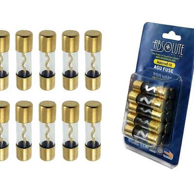 10 AGU fuse 60 Amp AGU gold plated fuses round glass fuse | Reverb