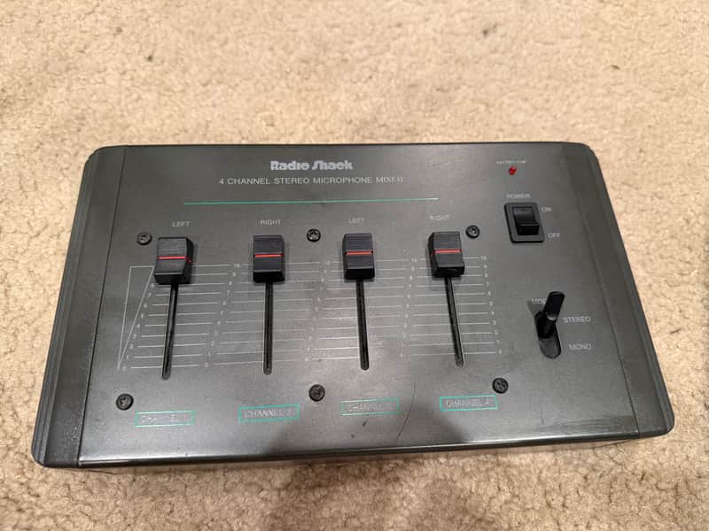 Radio Shack 4 channel stereo mic mixer 80s | Reverb