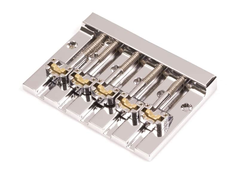 Hipshot MassKicker™ 5 String Bass Bridge Chrome Retrofits | Reverb
